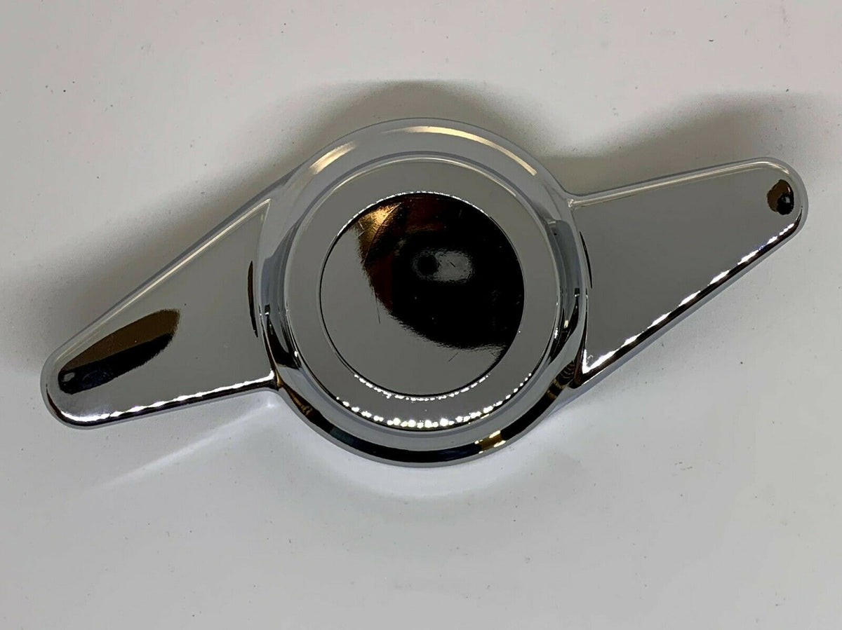 Chrome Alloy Cragar SS Wheel 2 Bar Spinner Cap + Adaptor Plates (Set o ...