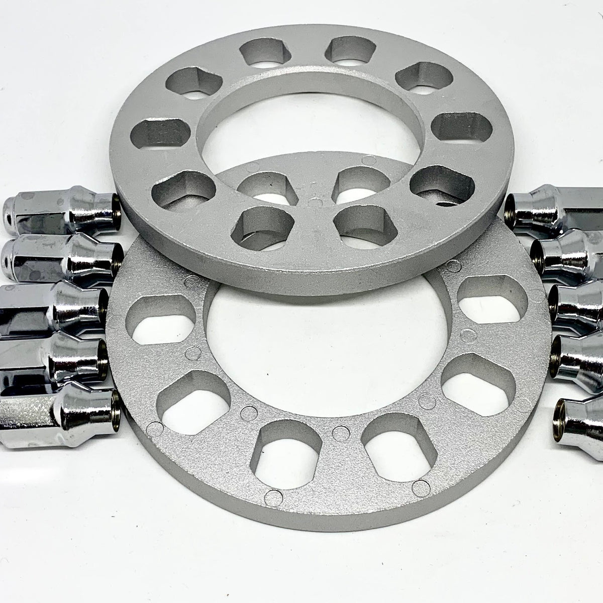 Alloy Wheel Spacer Set + 10 Wheel Nut Bundle - 1/2" Thick Spacers ...
